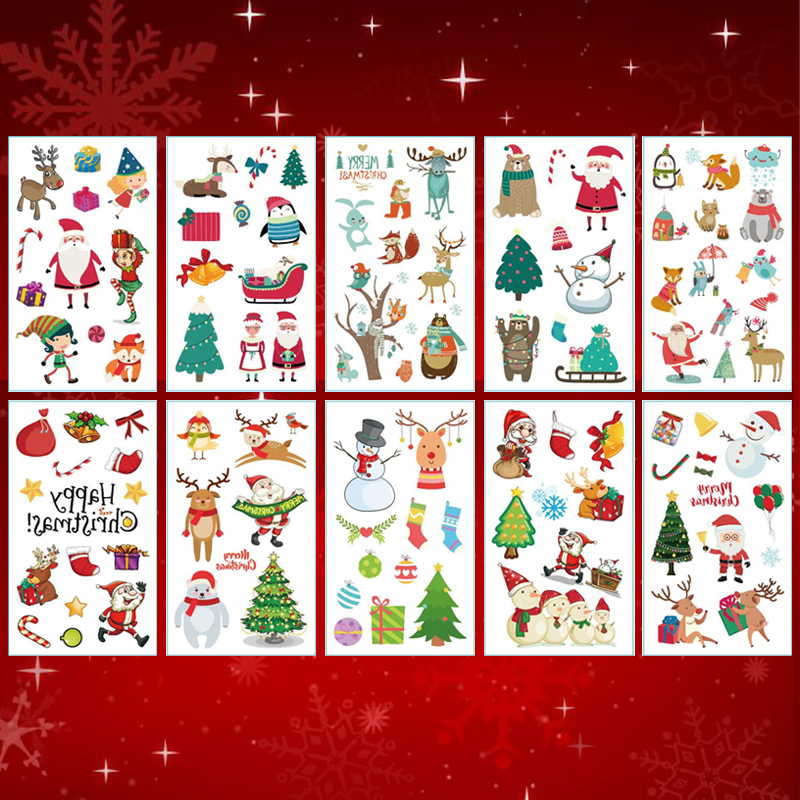 Skin-Safe Holiday Tattoo Stickers for Children – goodsgoo
