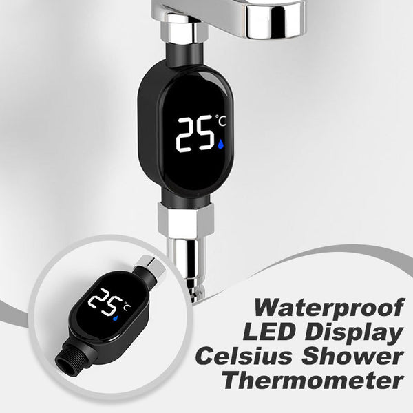 Waterproof LED Display Celsius Shower Thermometer – goodsgoo